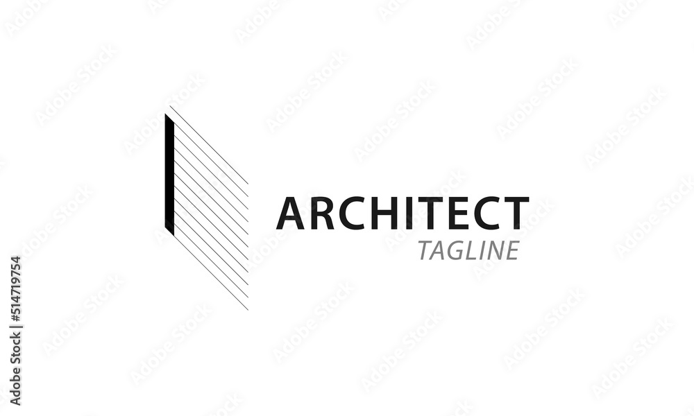 Architect, planning and structure logo design template. Monogram letter ...