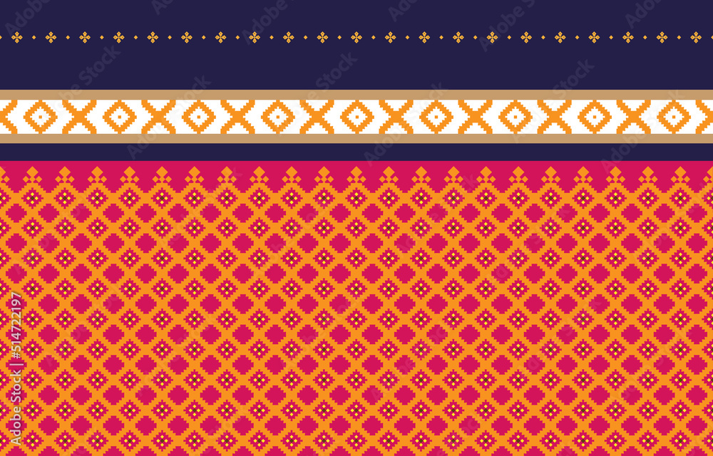Abstract geometric and tribal patterns, usage design local fabric ...