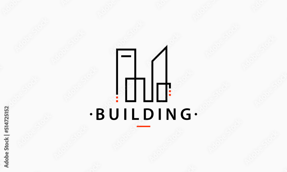 Cityscape logo design template. Abstract building composition sign ...