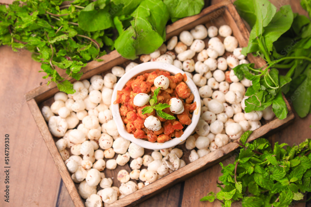 bowl, chilli, crispy, curry, flavour, food, fox, fox nut, foxnuts ...