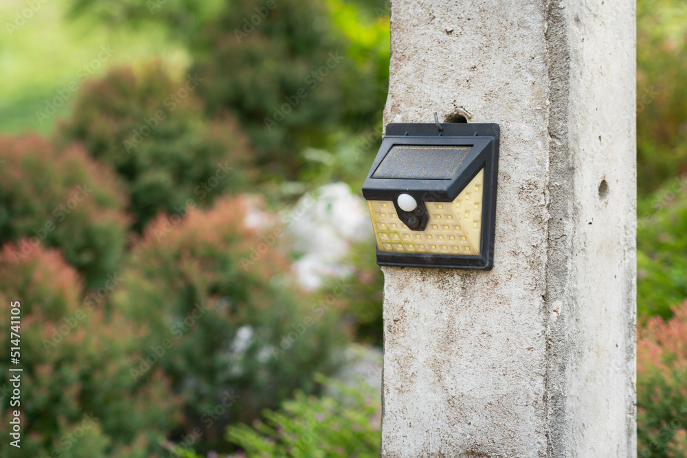 Automatic solar cell lighting bulb that installed along pedestrian ...