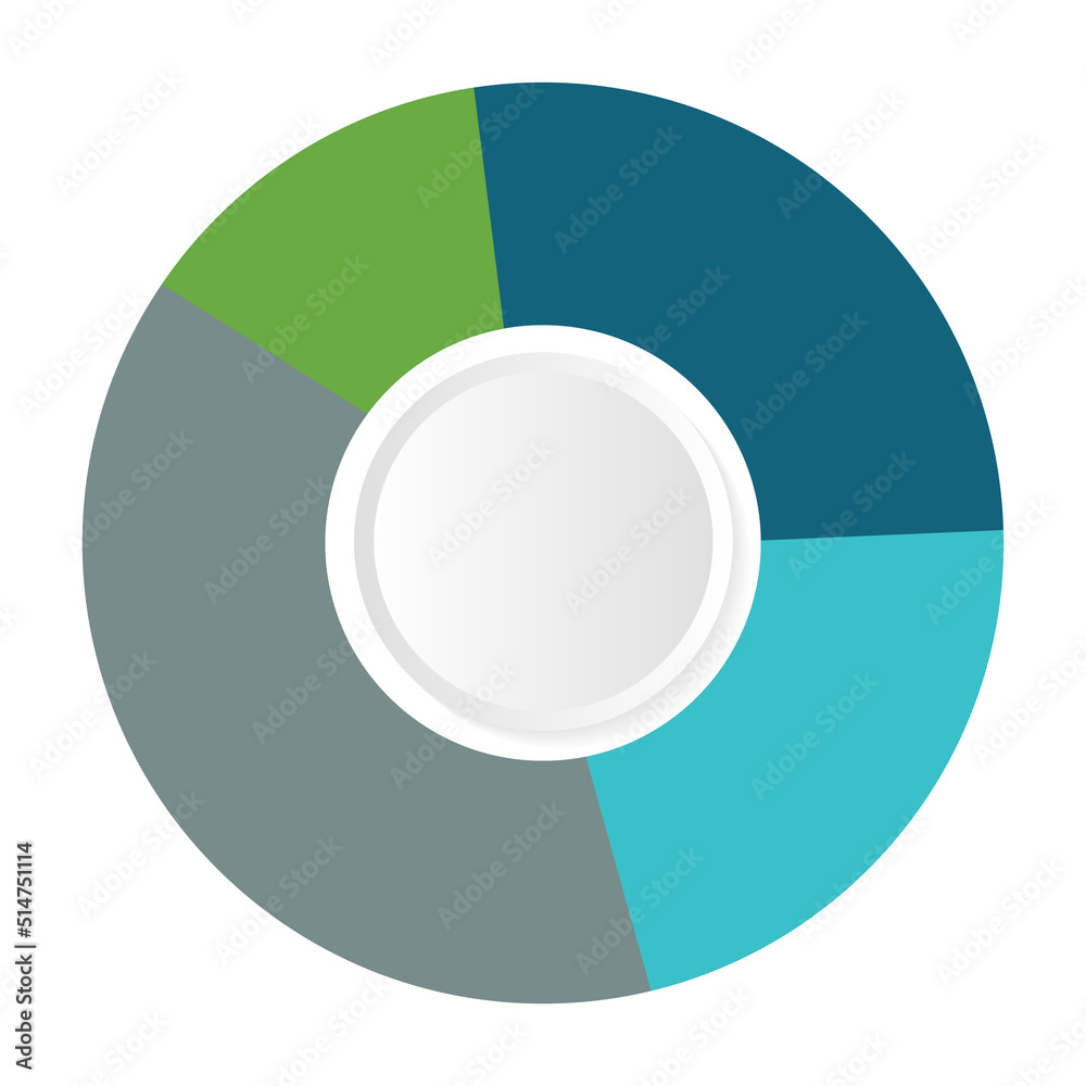 Circle chart and steps business data visualization timeline process ...