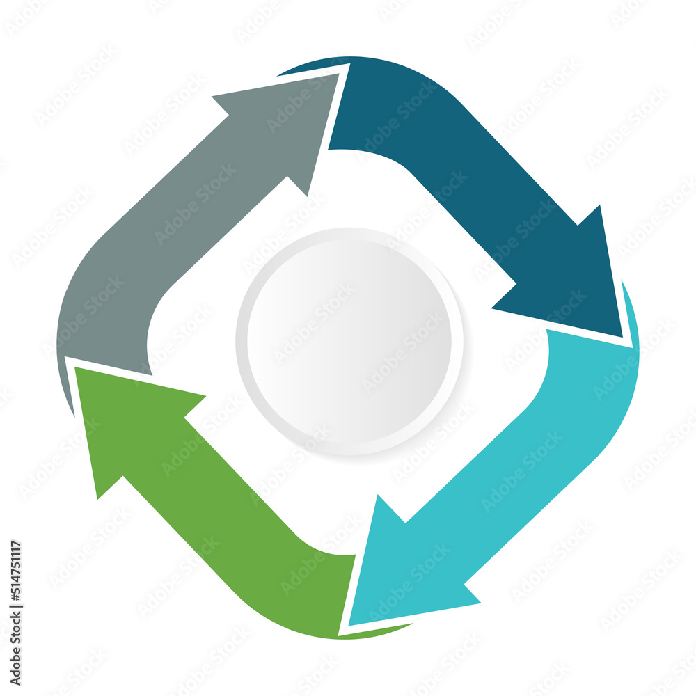 Circle chart and steps business data visualization timeline process ...