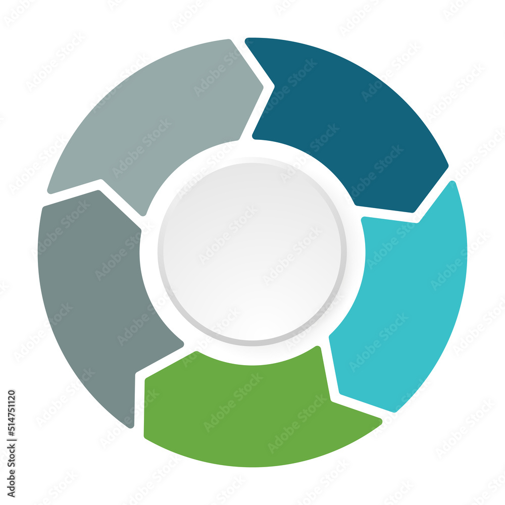 Circle chart and steps business data visualization timeline process ...
