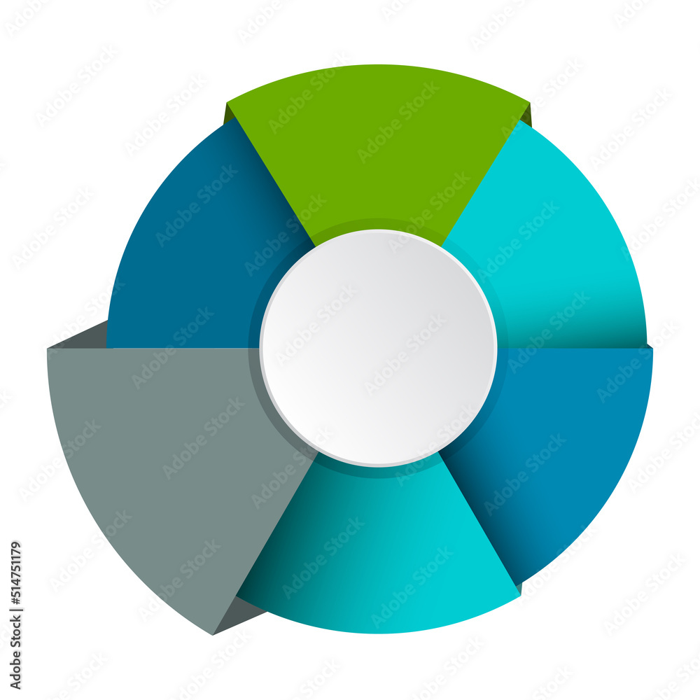 Circle chart and steps business data visualization timeline process ...