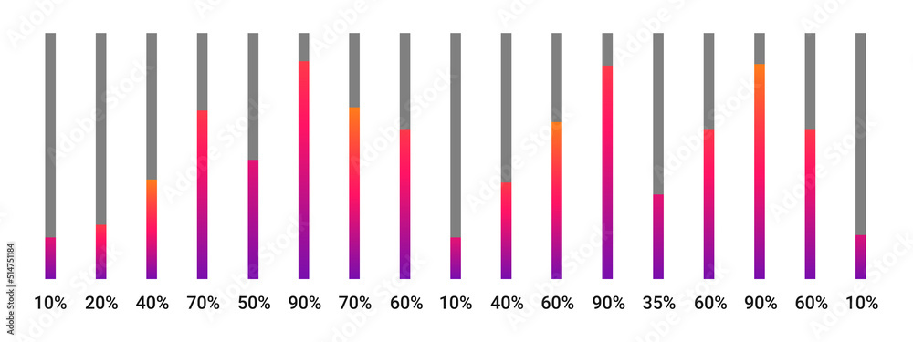 Presentation management data chart, diagram, percentage progress ...