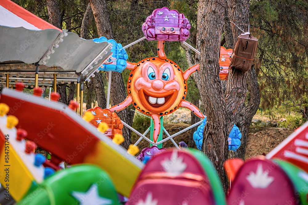 12 June 2022, Antalya, Turkey: strange and frightening attraction in an ...