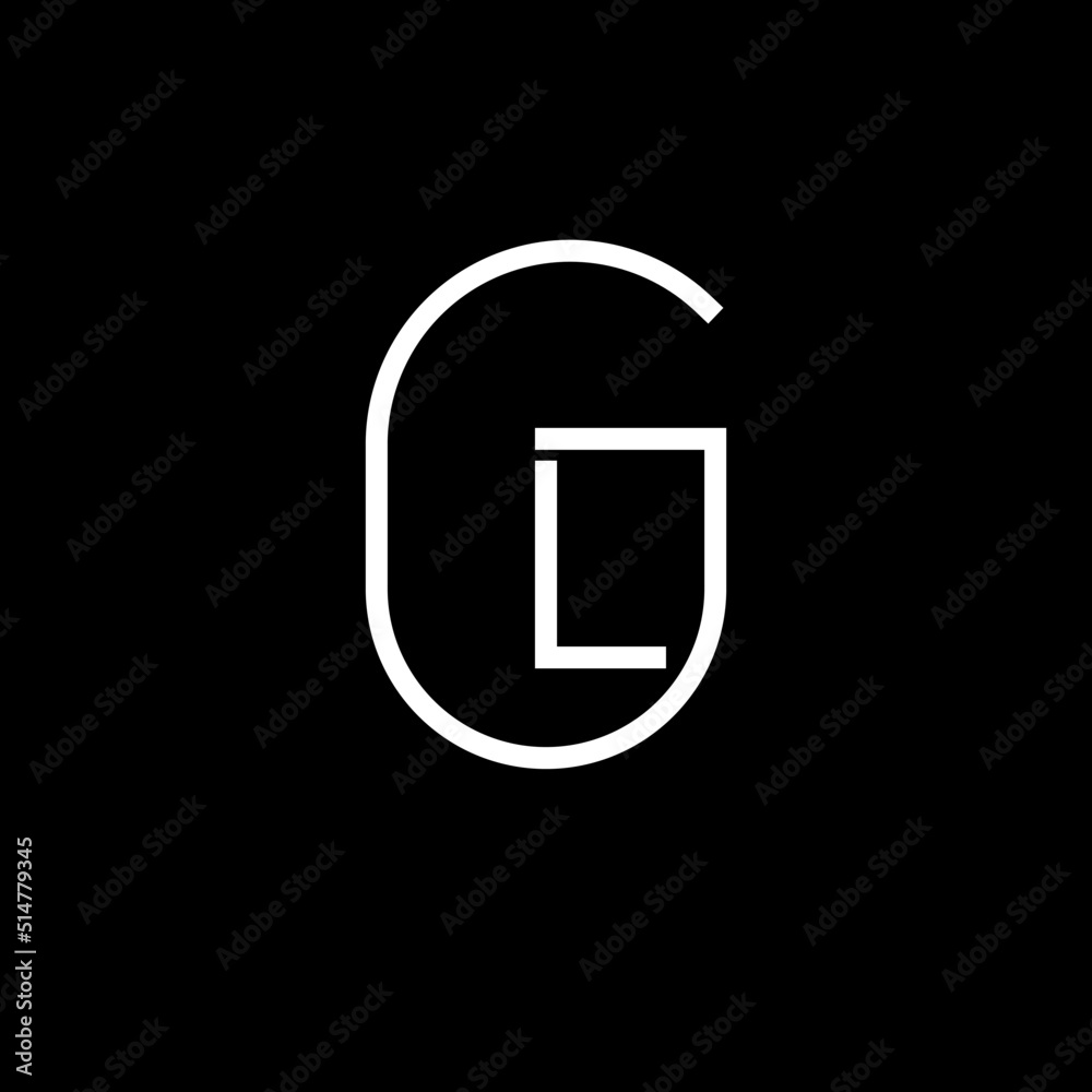 simple tech letter gl monogram logo design template Stock Vector ...