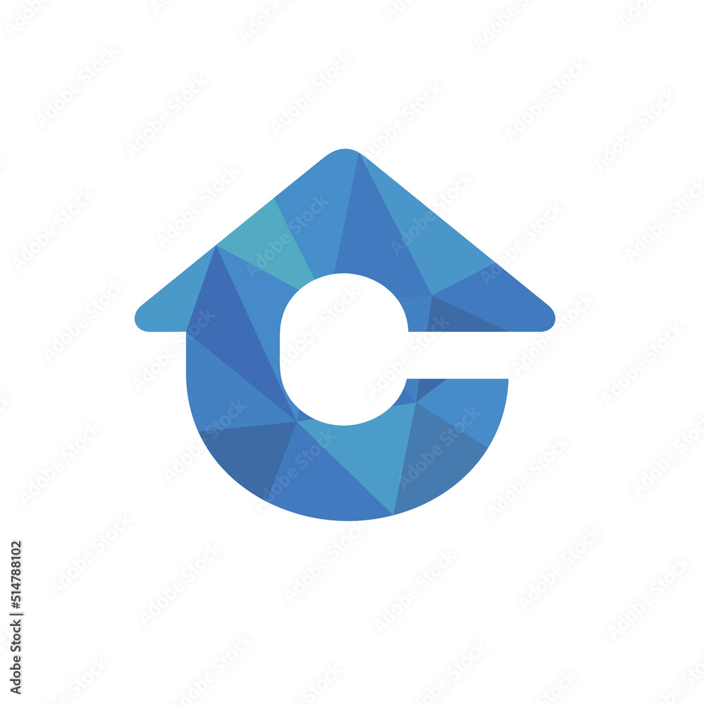 Letter C house logo design, modern style logo illustration Stock Vector ...