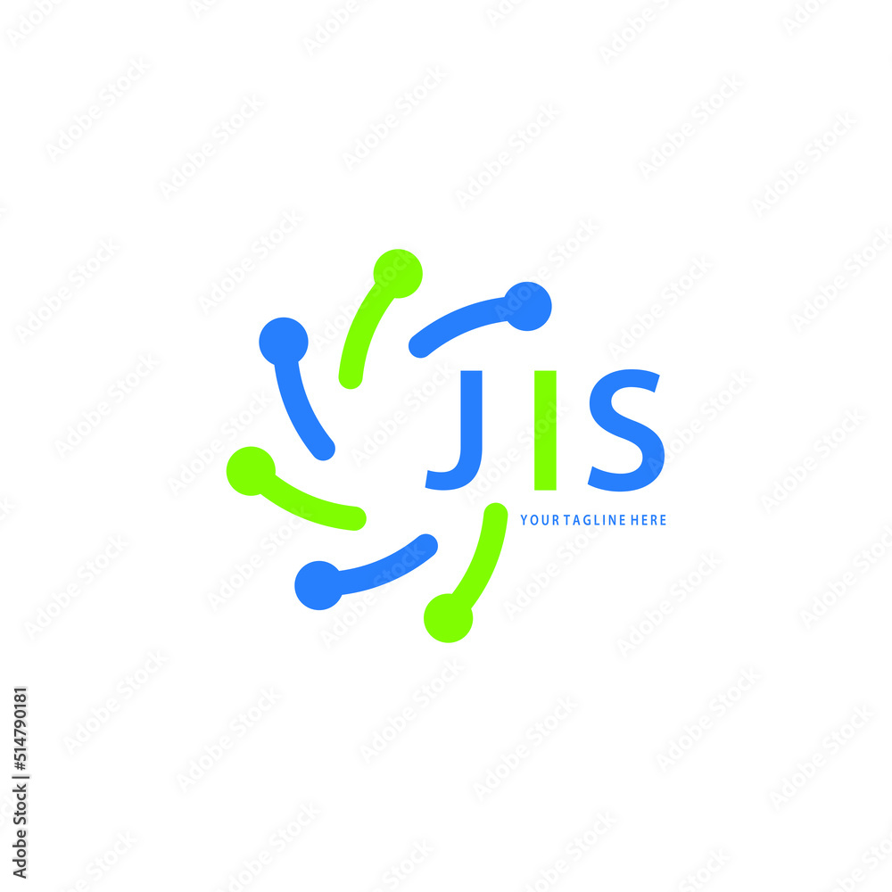 JIS logo design initial creative letter logo.JIS unique letter logo ...