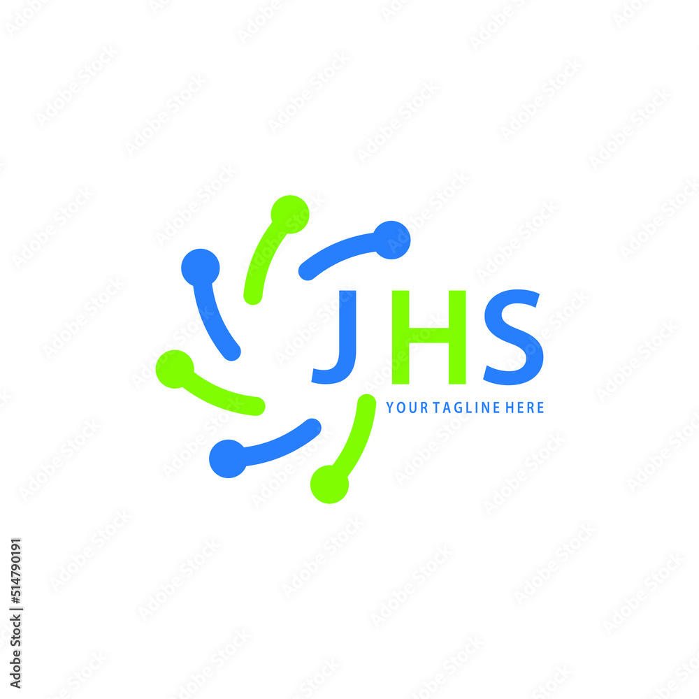 JHS logo design initial creative letter logo.JHS unique letter logo ...