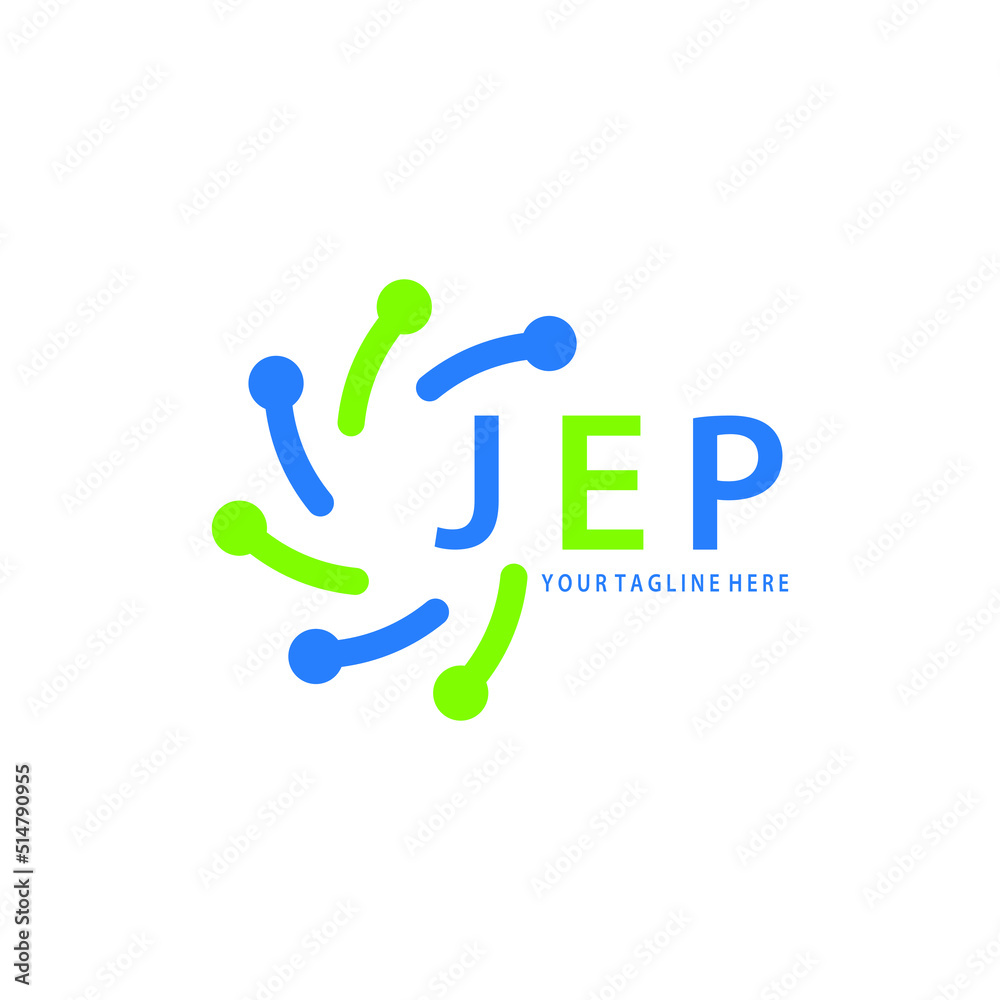 JEP logo design initial creative letter logo. JEP unique letter logo ...