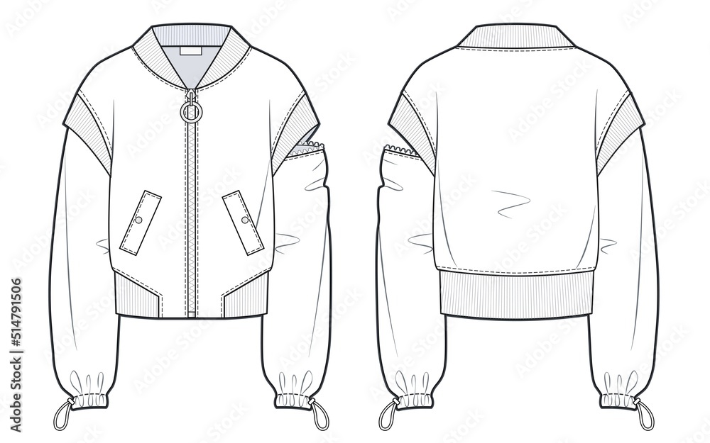 Bomber Jacket Drawing Sketch Coloring Page