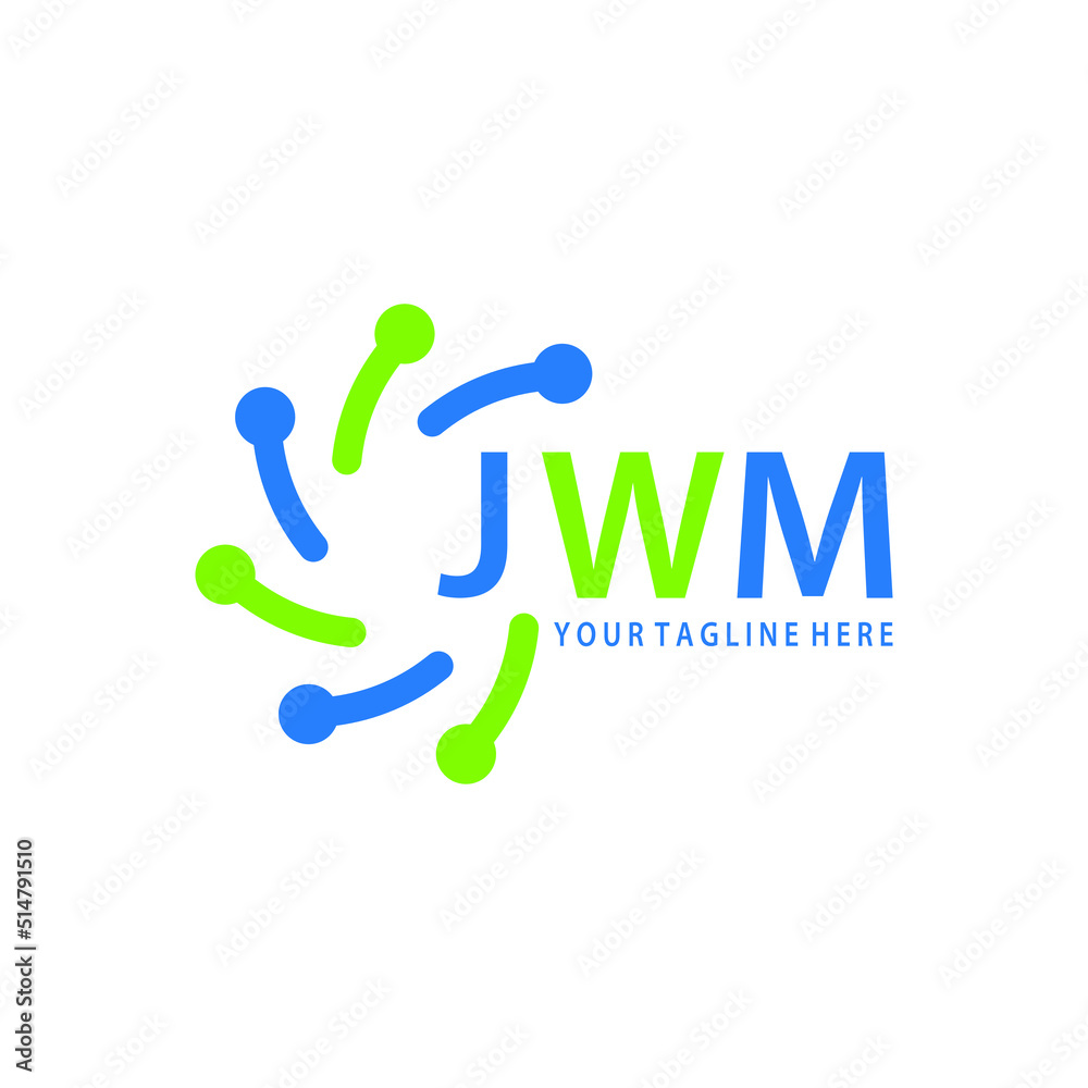 JWM logo design initial creative letter logo. JWM unique letter logo ...