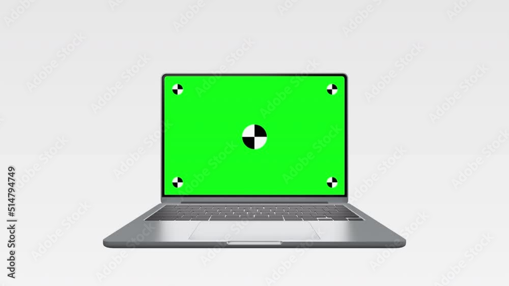 Stockvideo Realistic thin laptop computer 3d animation. Highly detailed ...
