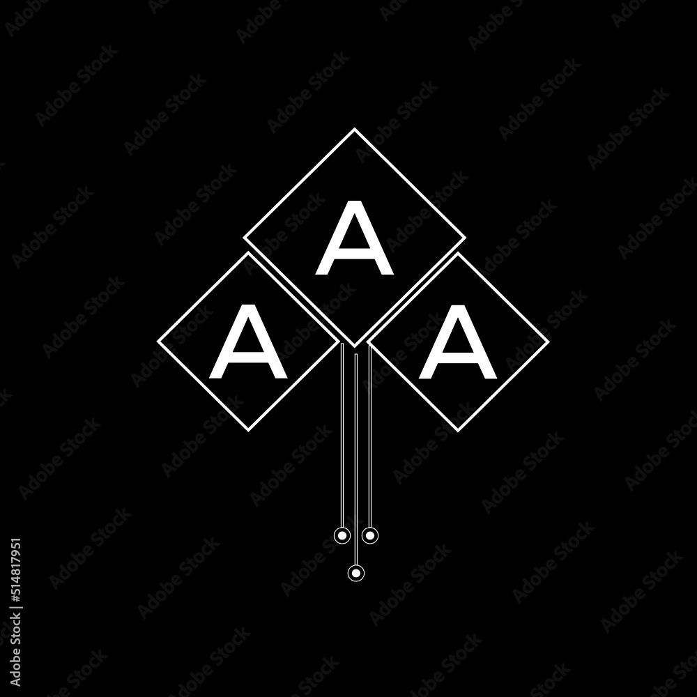 AAA letter logo design with white background in illustrator, AAA vector ...