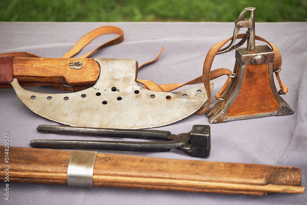 Military items for vintage guns and retro muskets - old bullets and ...