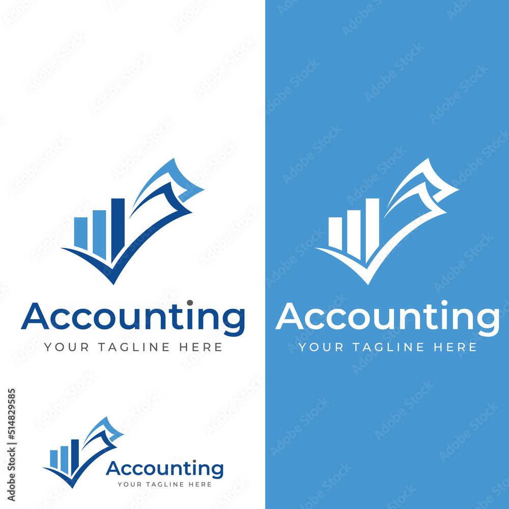 Financial accounting logo, with check mark for financial accounting ...