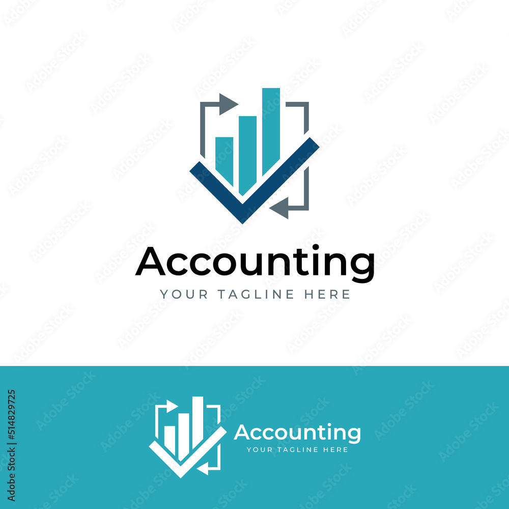 Financial accounting logo, with check mark for financial accounting ...
