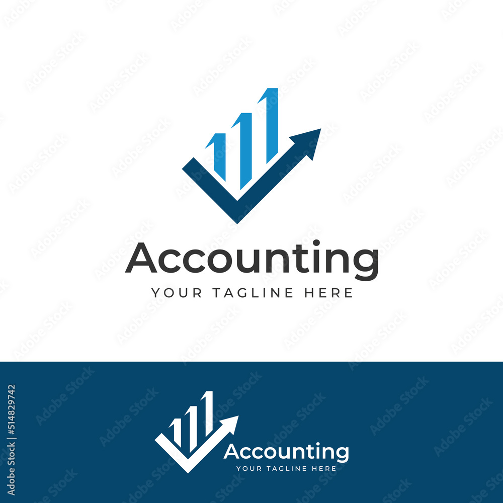 Financial accounting logo, with check mark for financial accounting ...
