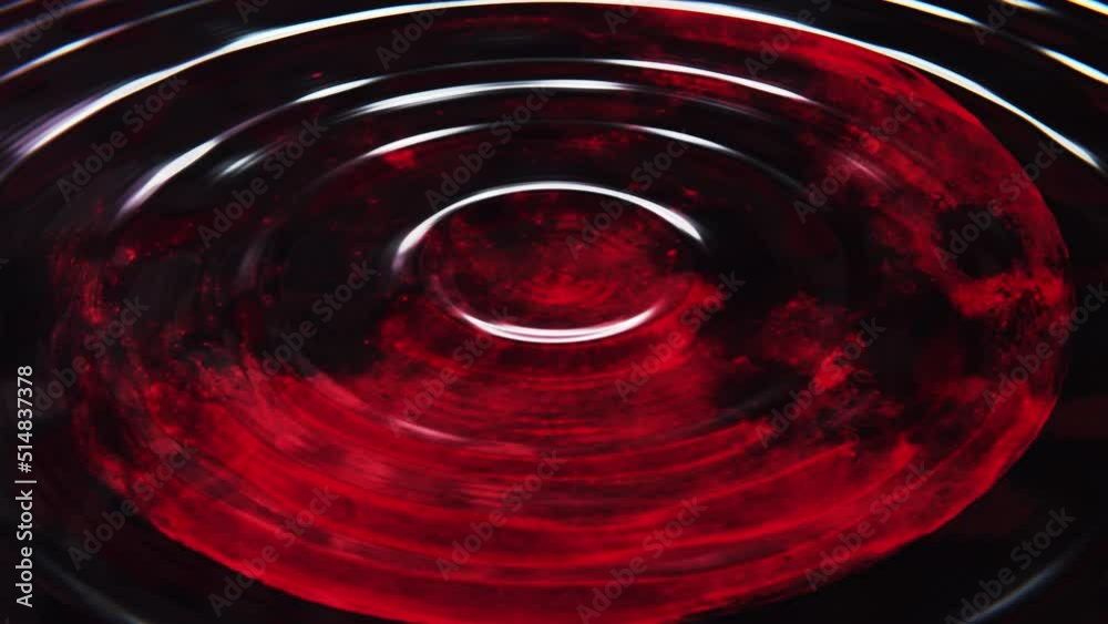 Realistic looping 3D animation of the circles on a water surface with ...