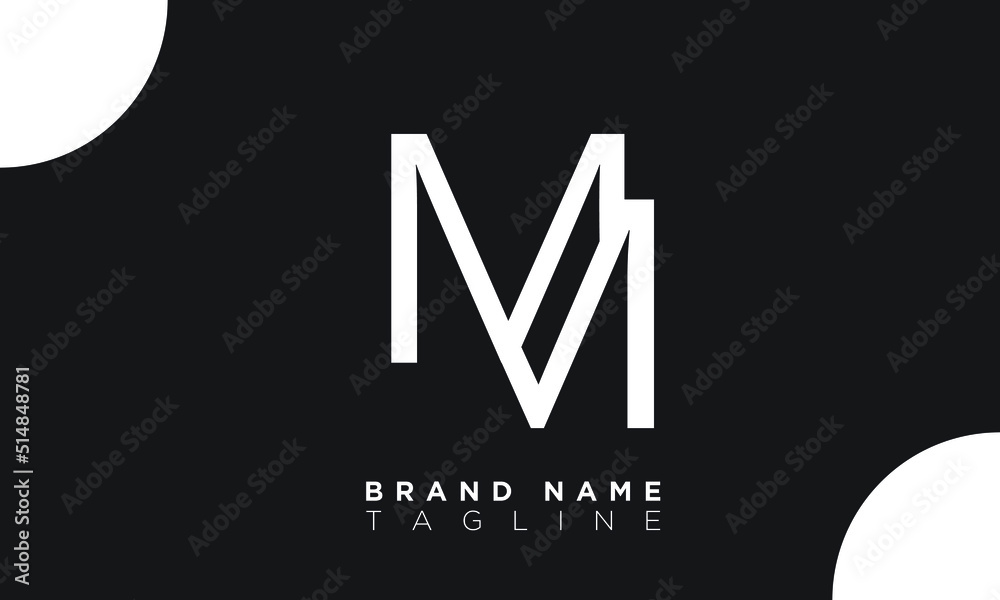 Alphabet letters Initials Monogram logo MN, NM, M and N Stock Vector ...