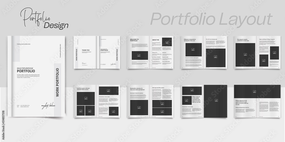 Minimalist Work Portfolio Layout Architect Portfolio Minimal Portfolio ...