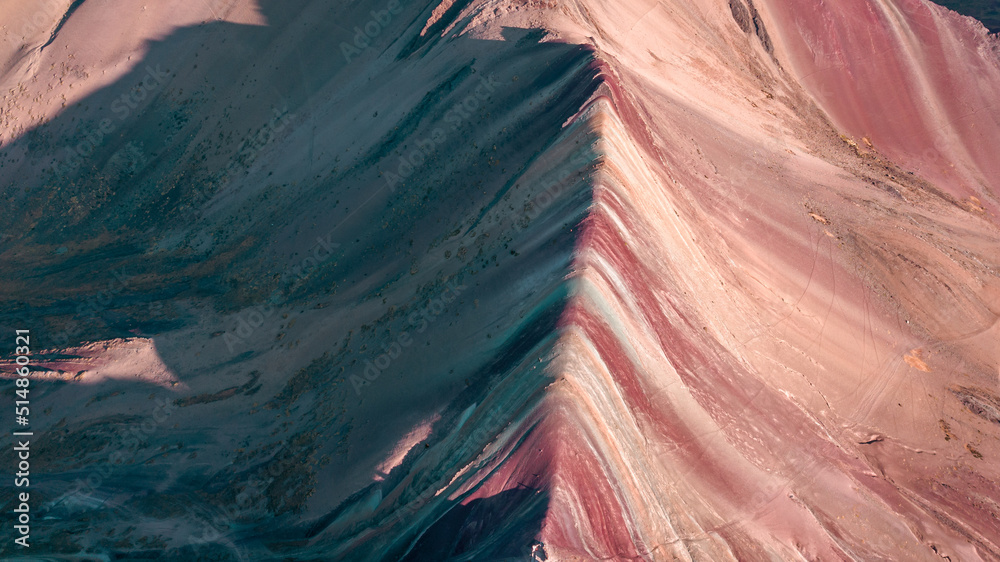 Drone photographs of the mountain of colors in Pitumarca, City of Cusco ...