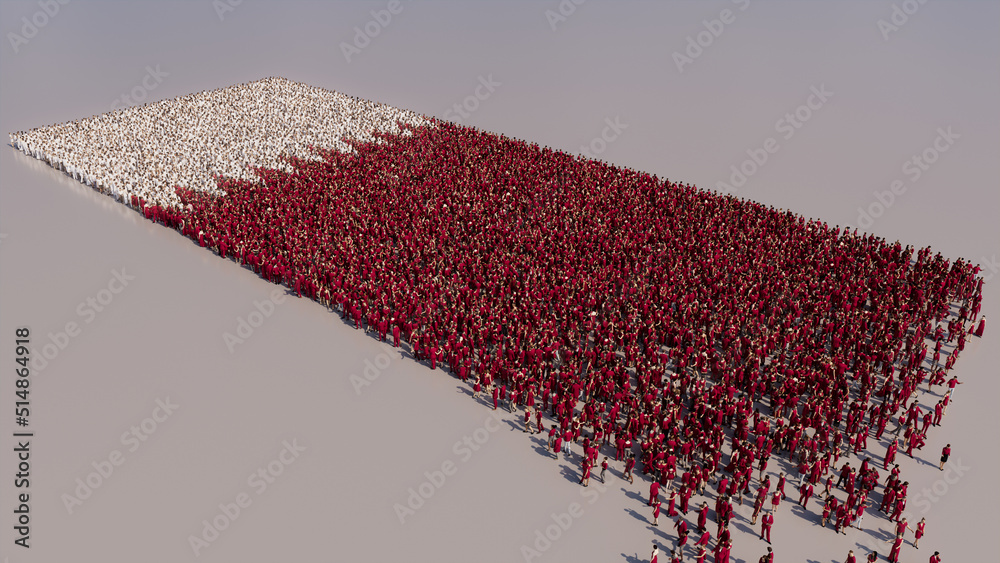Katari Banner Background, with People congregating to form the Flag of ...