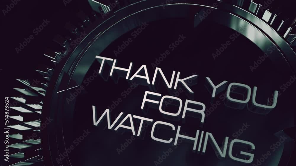 Thank you for Watching animated tag word text design. 4K 3D rendering ...