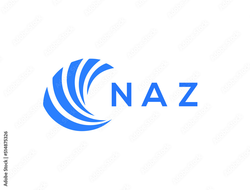 NAZ Flat accounting logo design on white background. NAZ creative ...