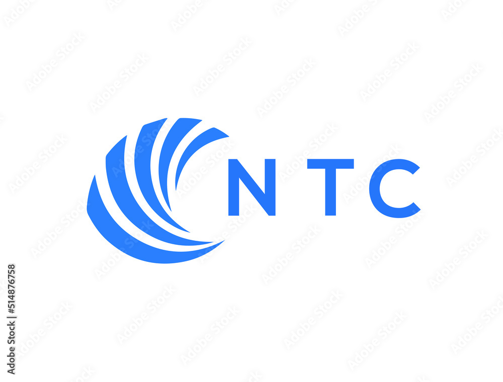 NTC Flat accounting logo design on white background. NTC creative ...