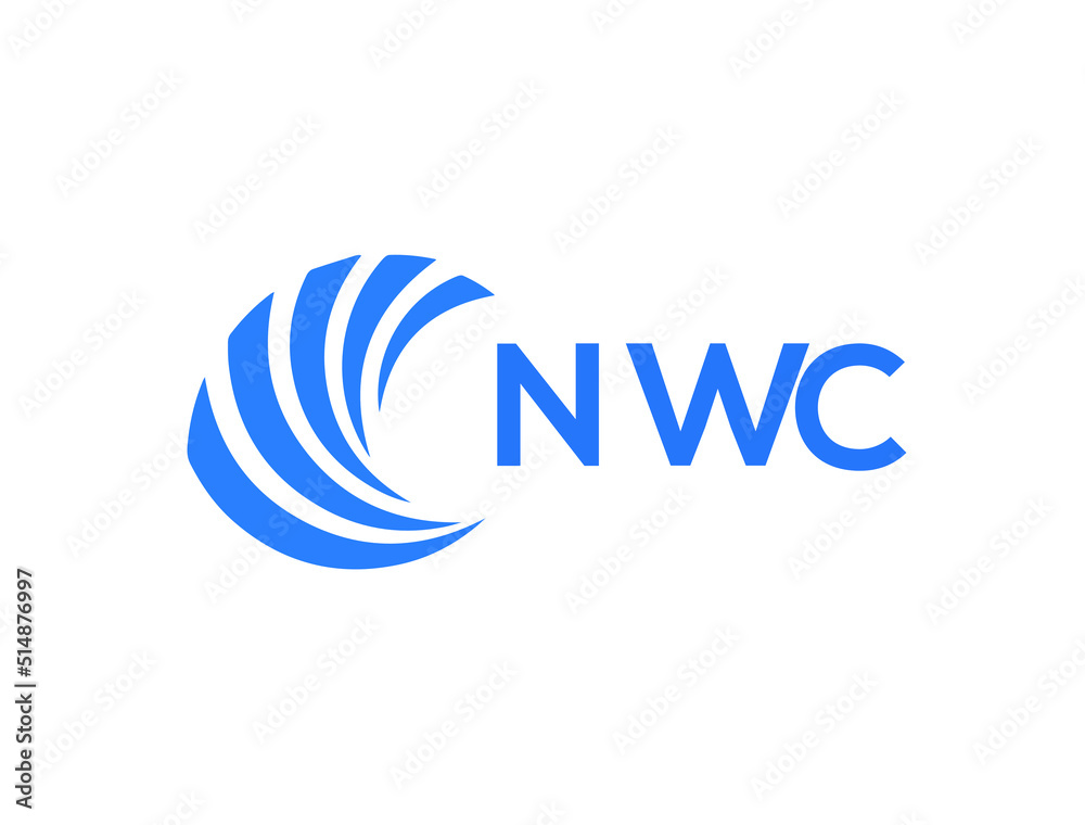 NWC Flat accounting logo design on white background. NWC creative ...