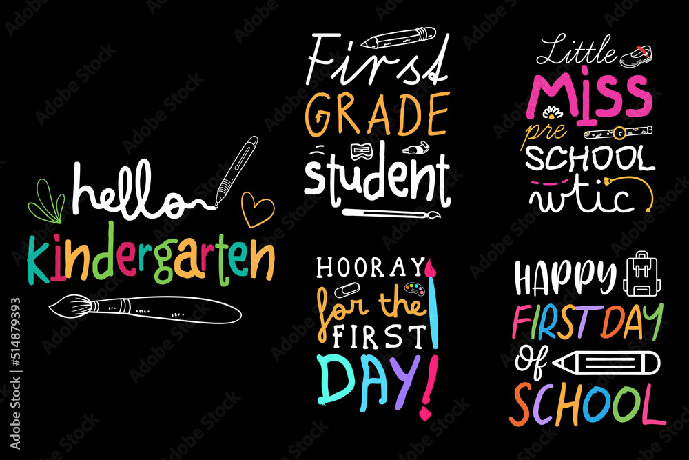 Hello Kindergarten. Hooray For The First Day! Happy First Day Of School ...