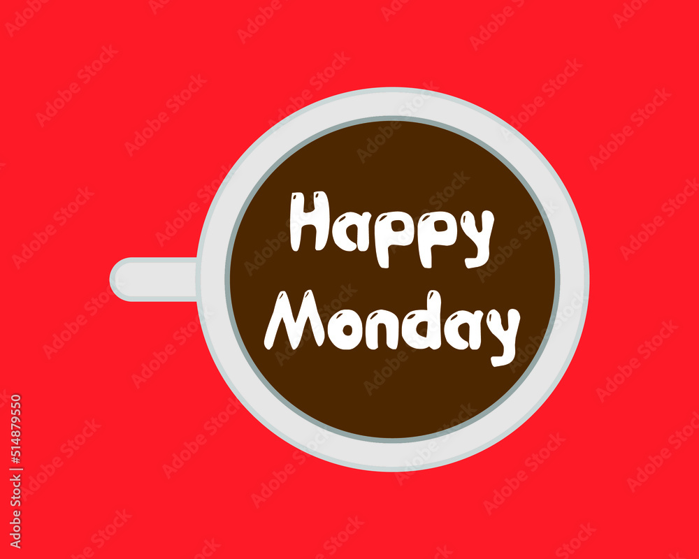 Happy Monday banner. Greeting text of Happy Monday, typography ...