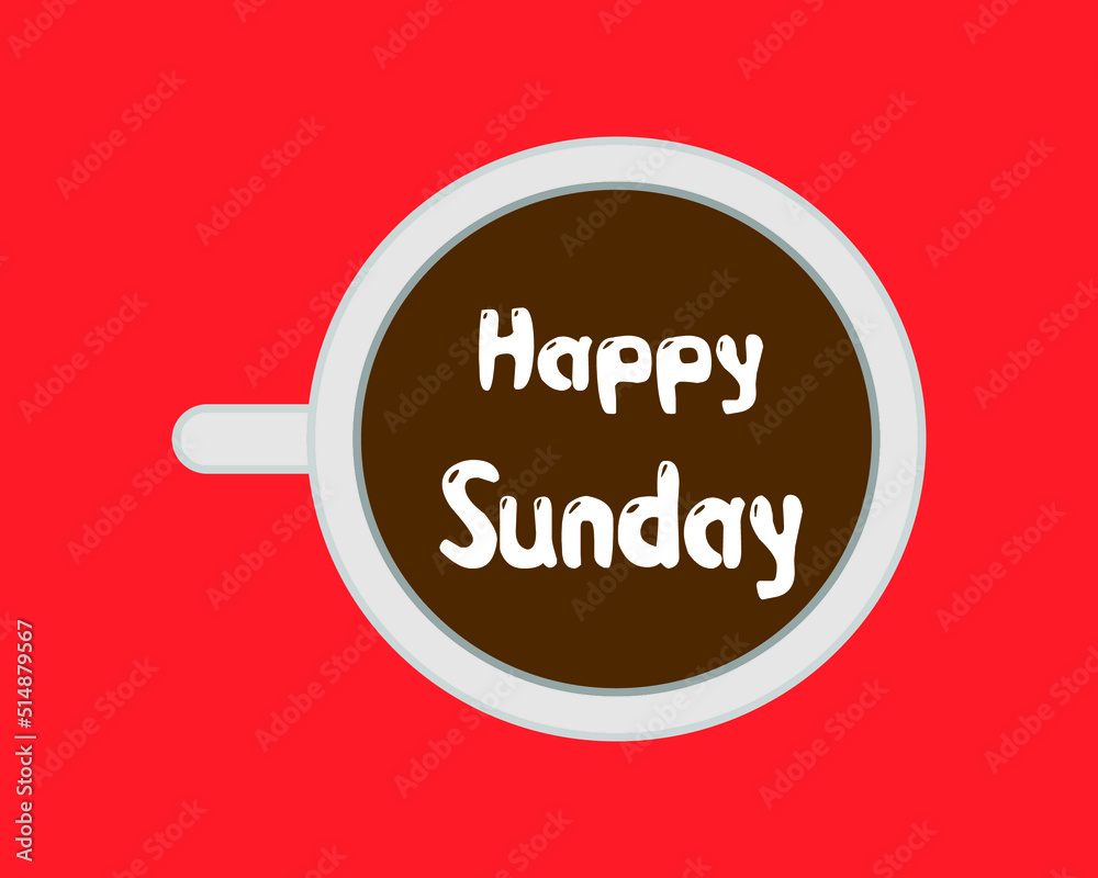 Happy Sunday banner. Greeting text of Happy Monday, typography ...