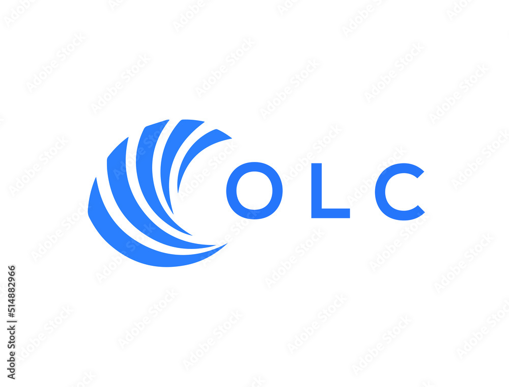 OLC Flat accounting logo design on white background. OLC creative ...