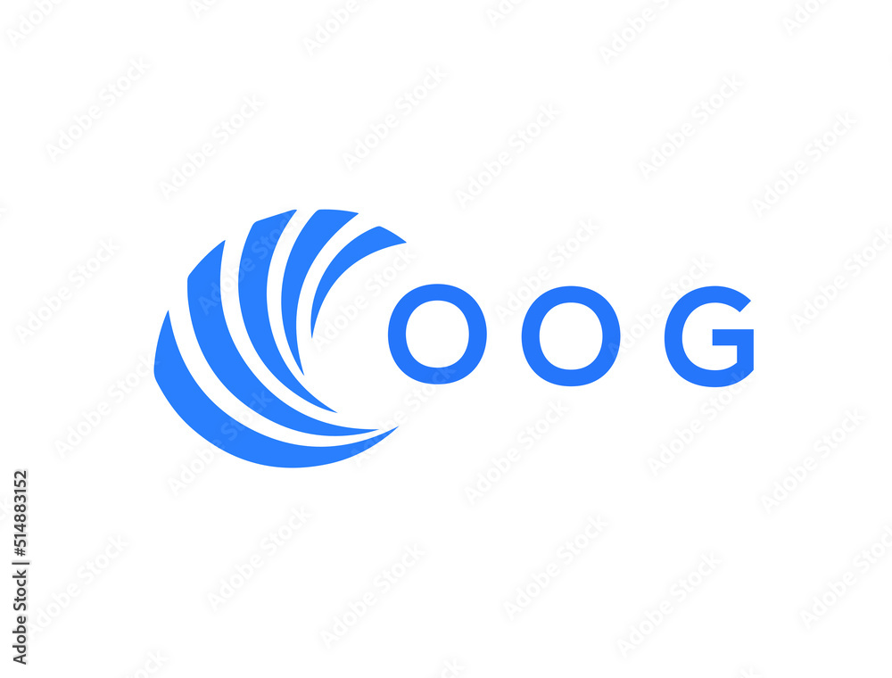 OOG Flat accounting logo design on white background. OOG creative ...