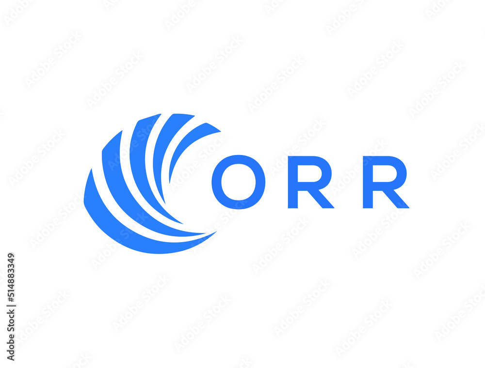 ORR Flat accounting logo design on white background. ORR creative ...