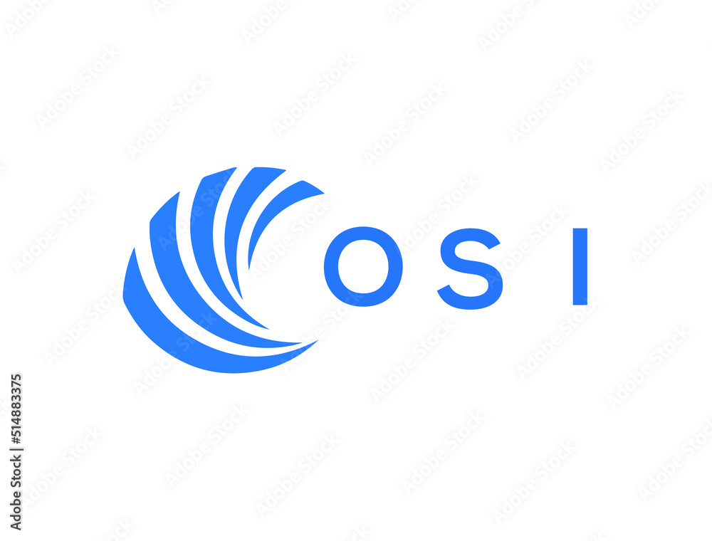 OSI Flat accounting logo design on white background. OSI creative ...