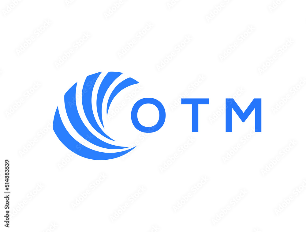 OTM Flat accounting logo design on white background. OTM creative ...