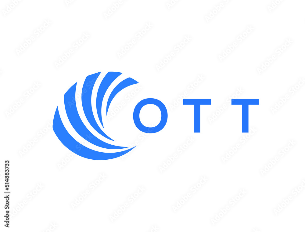 OTT Flat accounting logo design on white background. OTT creative ...