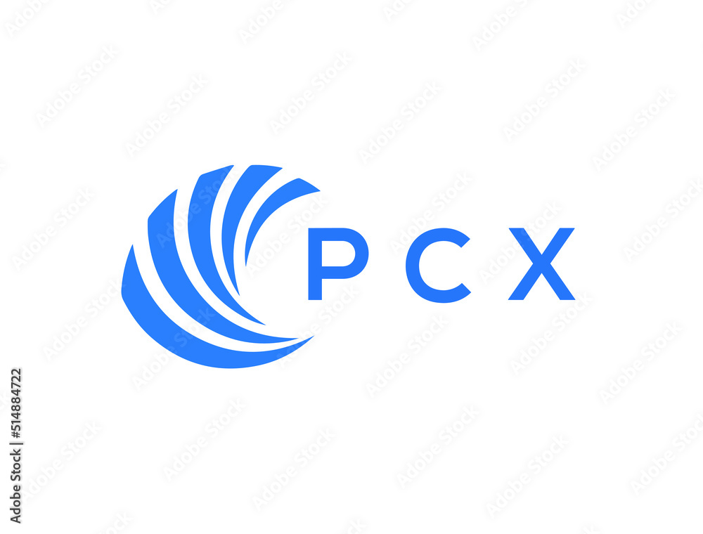 Vecteur Stock PCX Flat accounting logo design on white background. PCX ...