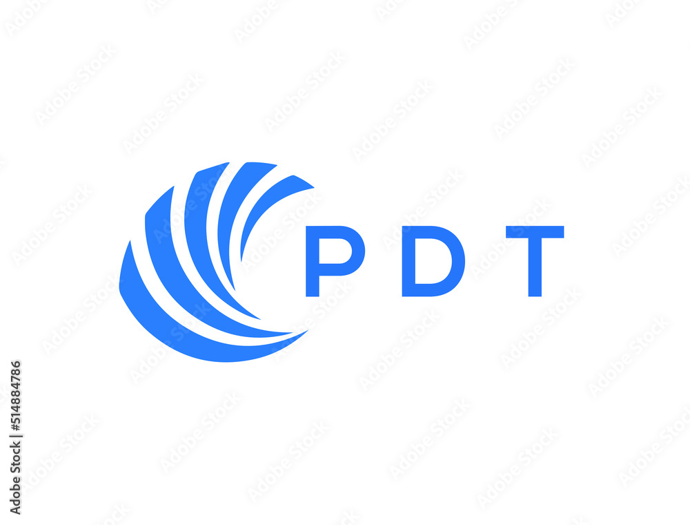 PDT Flat accounting logo design on white background. PDT creative ...