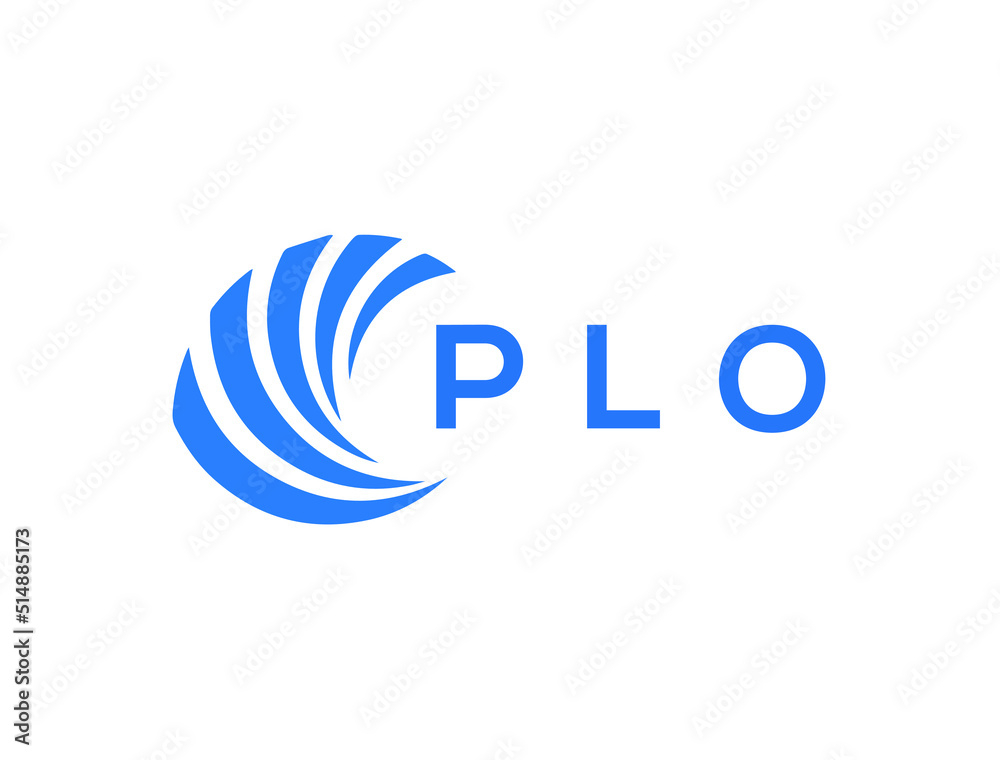 PLO Flat accounting logo design on white background. PLO creative ...