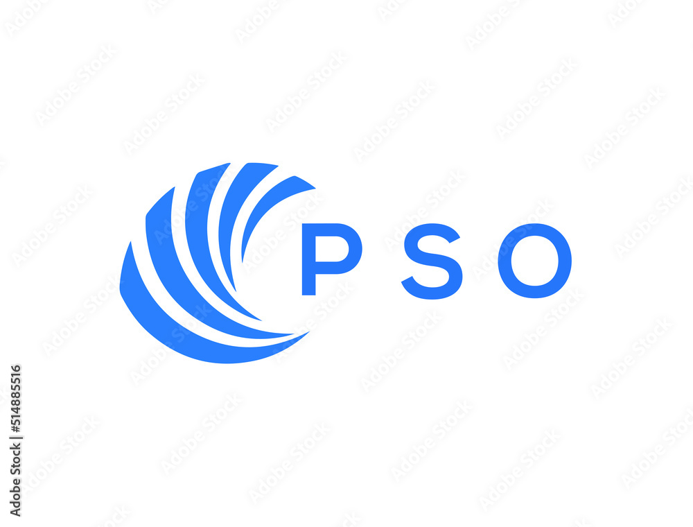 PSO Flat accounting logo design on white background. PSO creative ...