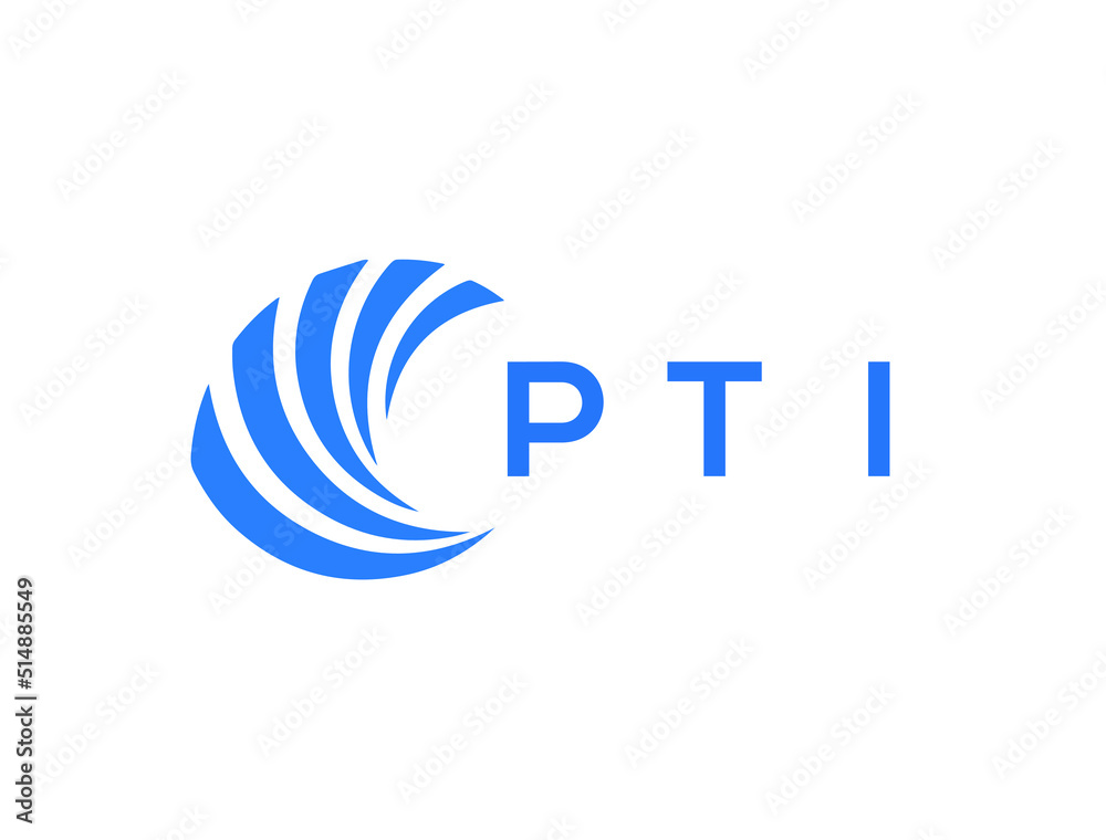 PTI Flat accounting logo design on white background. PTI creative ...