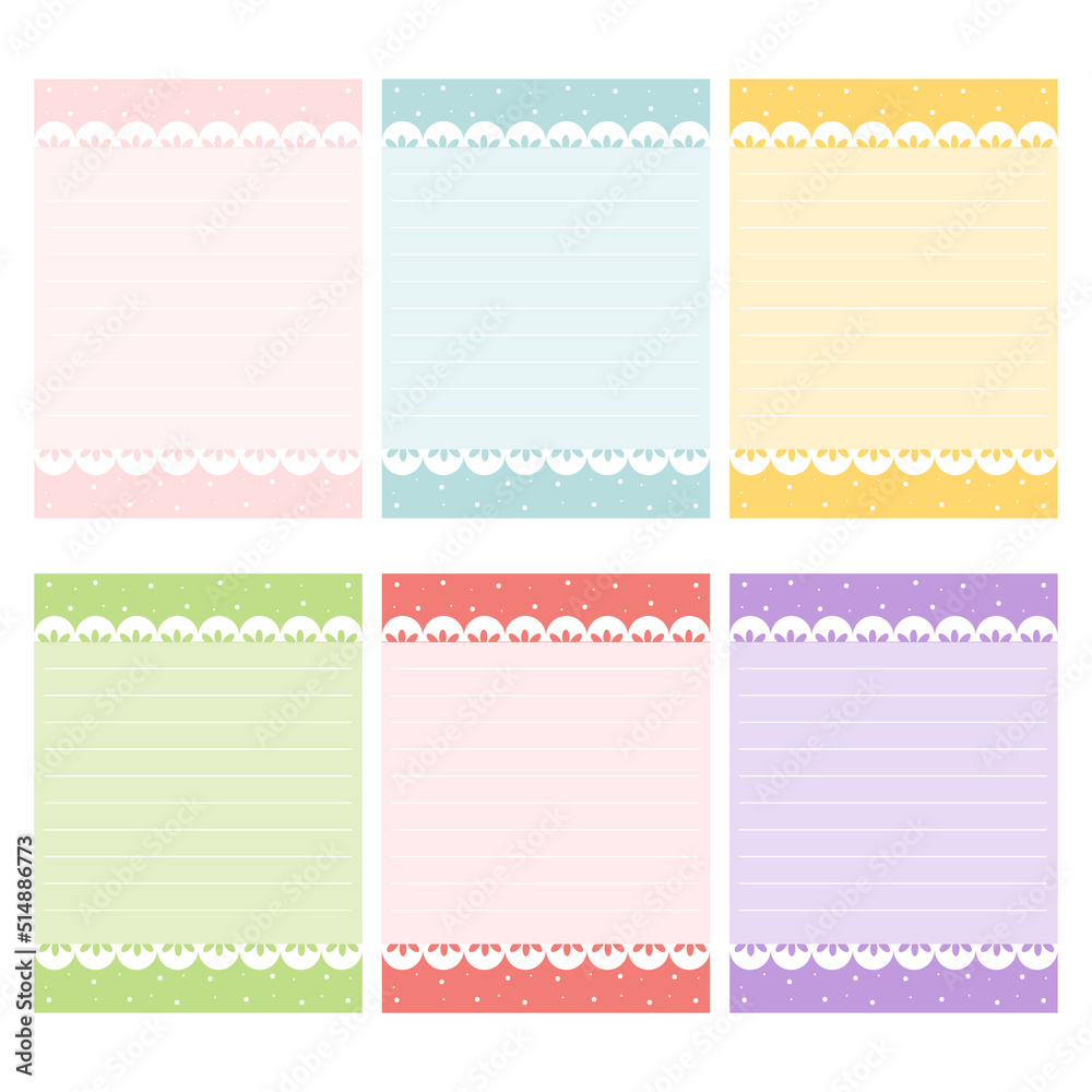 Cute paper notes. Stationary set. Scrapbook notes and cards.Printable ...