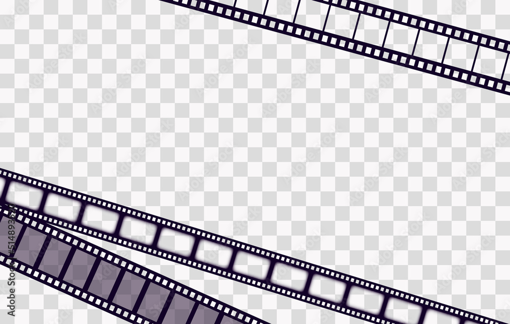 Old frame cinematic in retro style on transparent background. Vintage ...