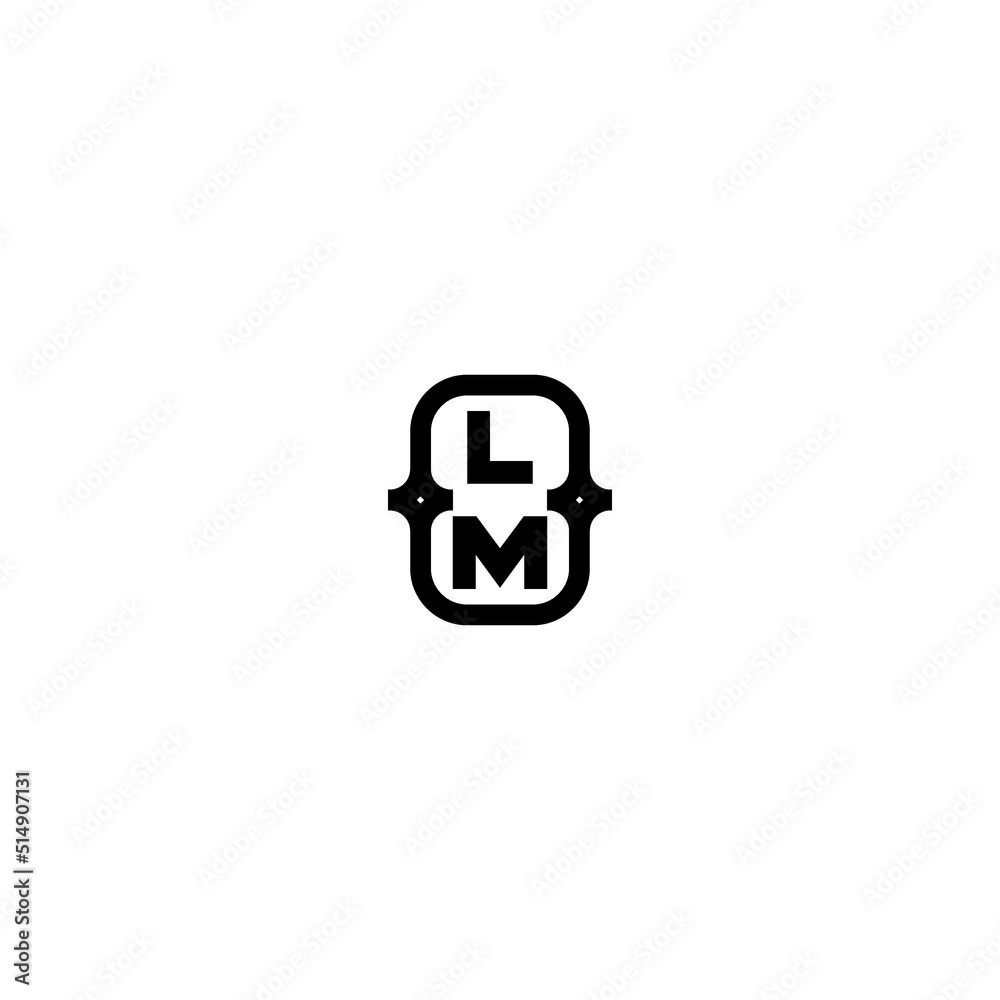 LM line bold concept logo initial concept with high quality logo design ...